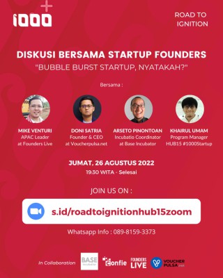 Road to Ignation Hub 15 ; Bubble Burst Startup, Nyatakah?" | Event Management System
